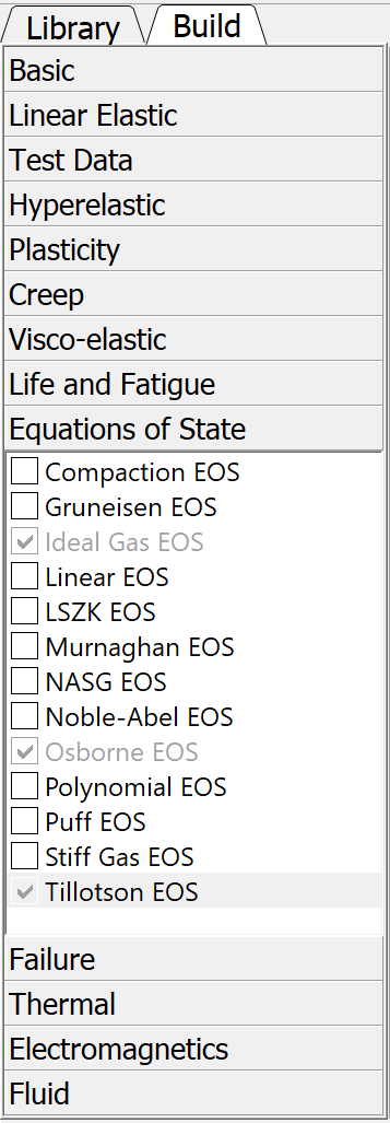 Equations of State (EOS) in Shock and Explosion Analysis