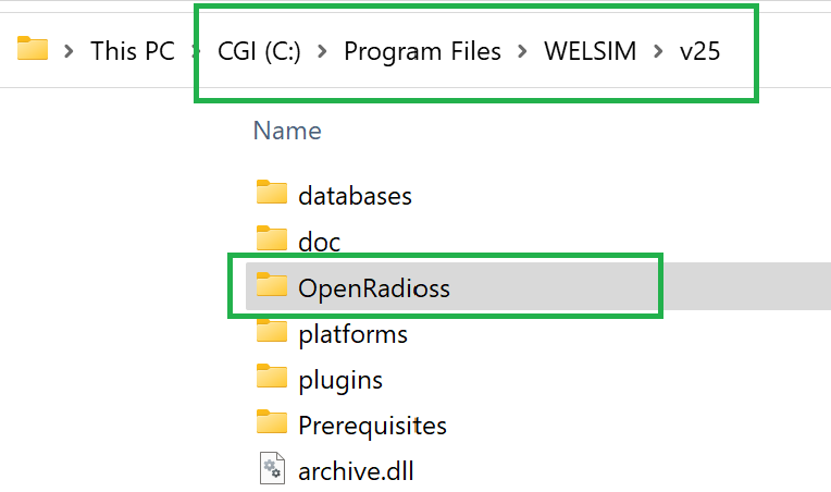 Run OpenRadioss solver for explicit dynamics analysis using WELSIM
