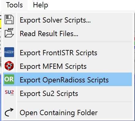 Run OpenRadioss solver for explicit dynamics analysis using WELSIM