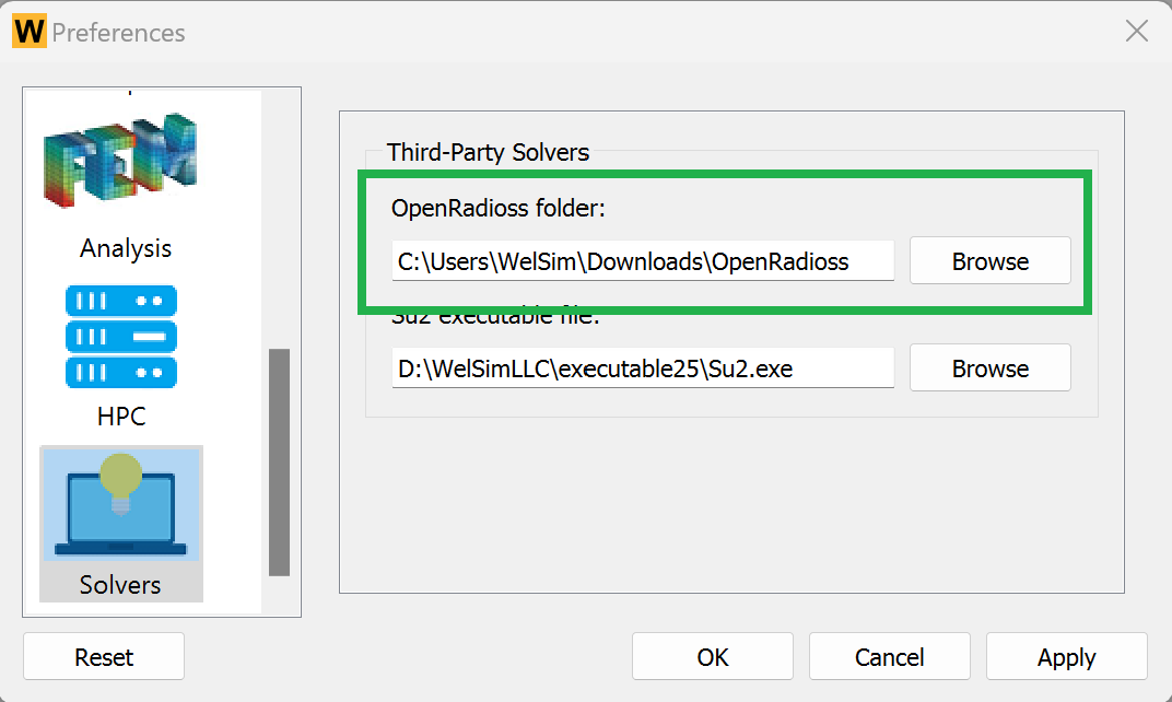 Run OpenRadioss solver for explicit dynamics analysis using WELSIM