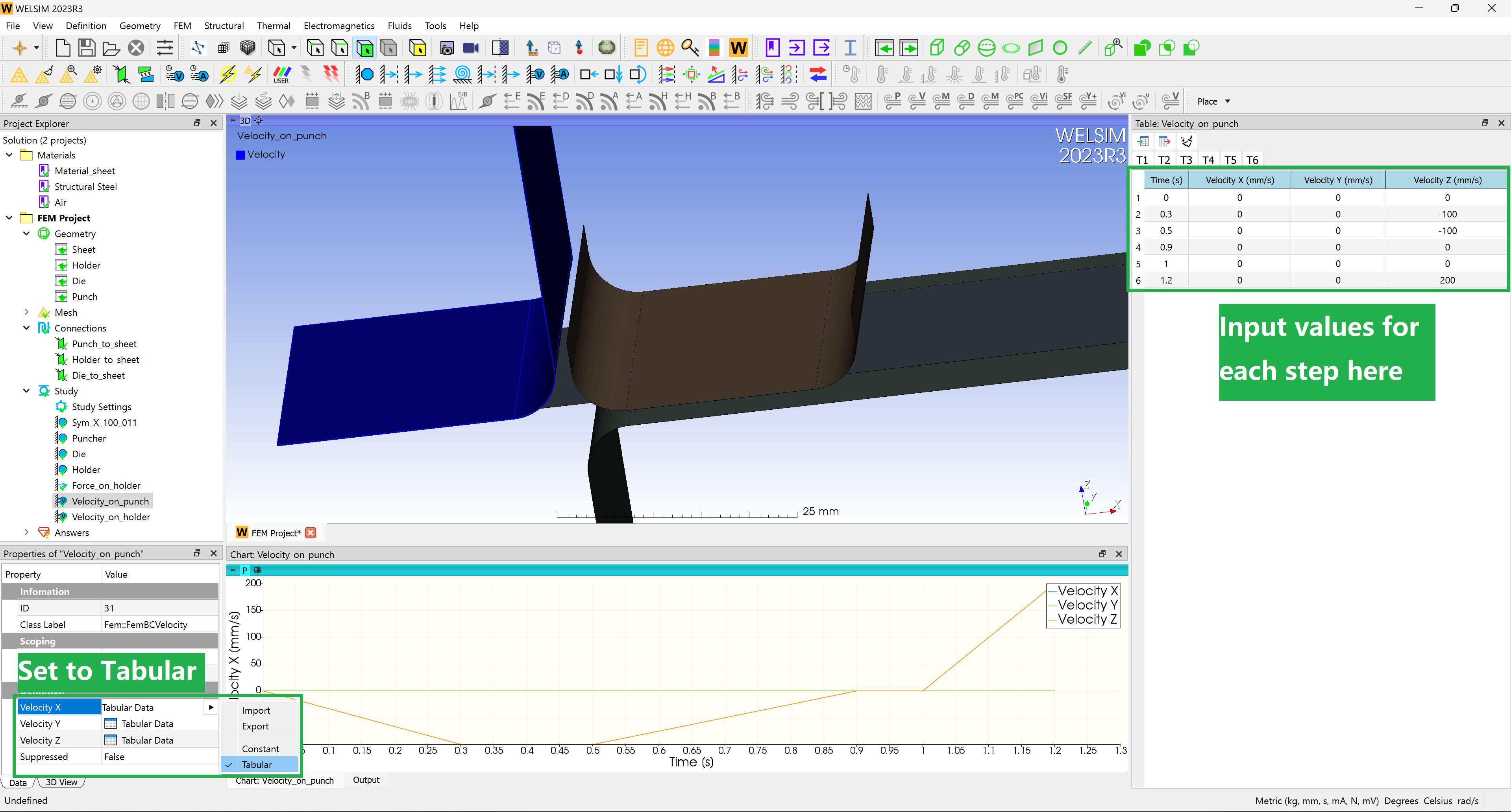 Multi-step and time-varying settings in dynamics simulation