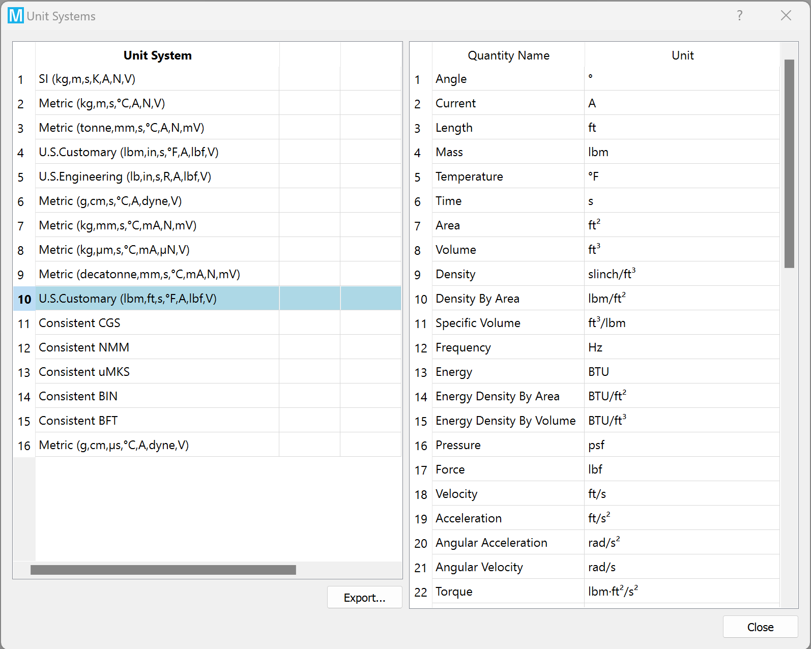 Quantities and units in general-purpose engineering simulation software