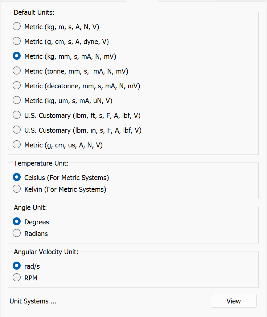 Quantities and units in general-purpose engineering simulation software