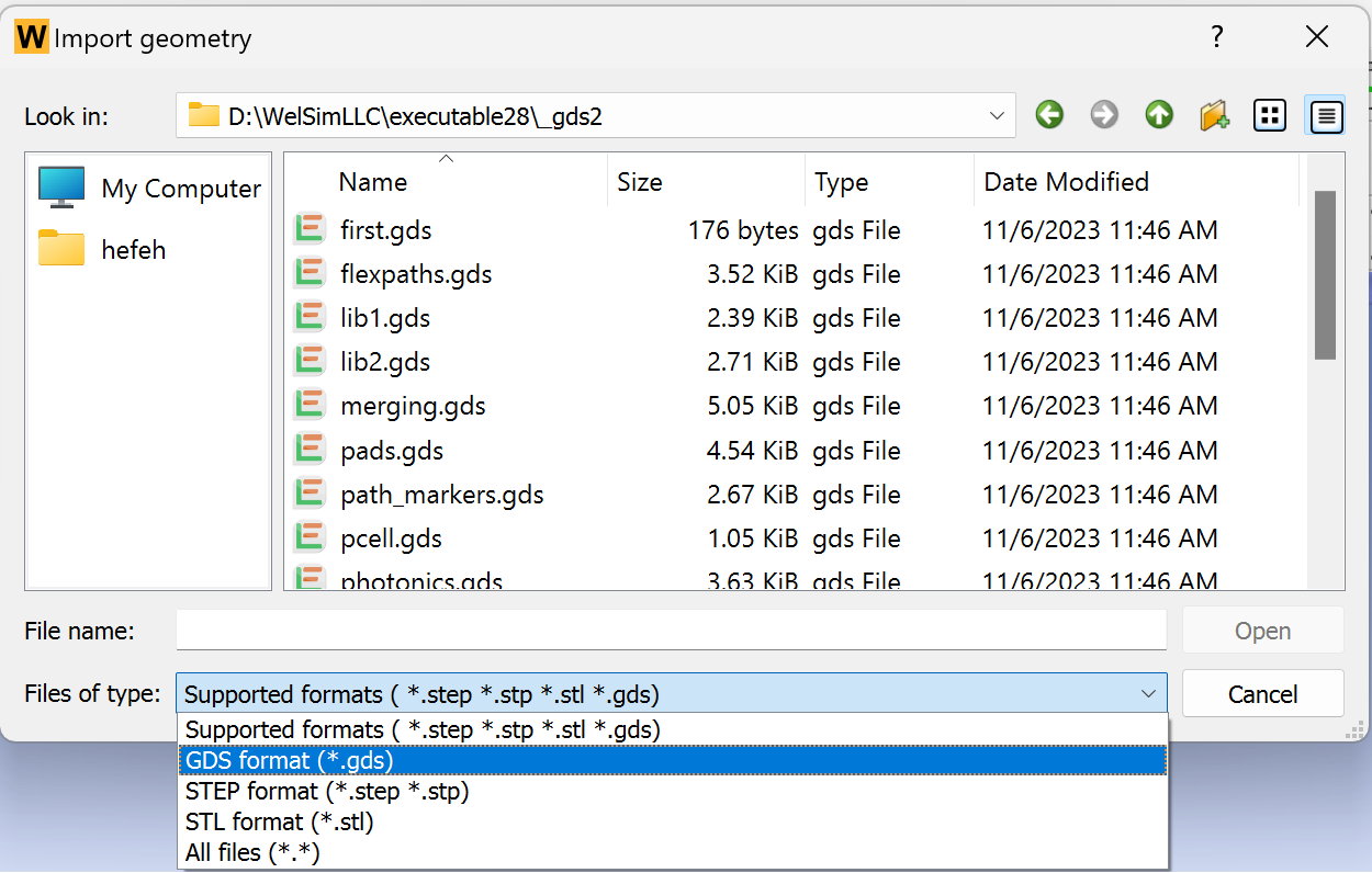 Importing GDS files for CAE simulation analysis