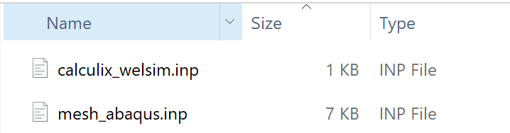 Generate Calculix Solver Files Using Welsim