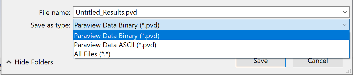 Export the CAE simulation result files in WELSIM