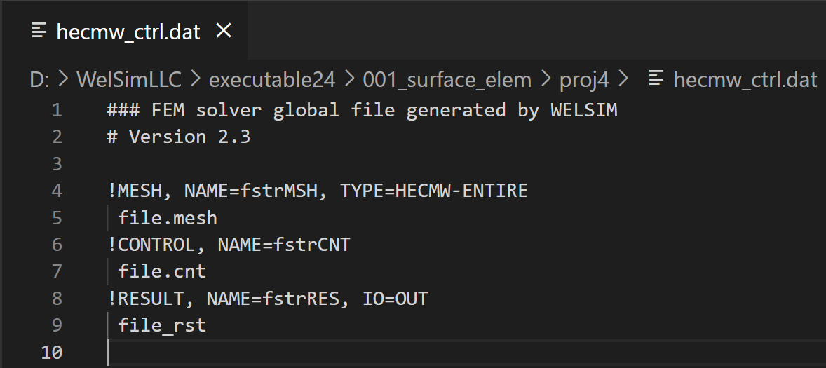 Generate Frontistr Mesh And Input Scripts Using Welsim